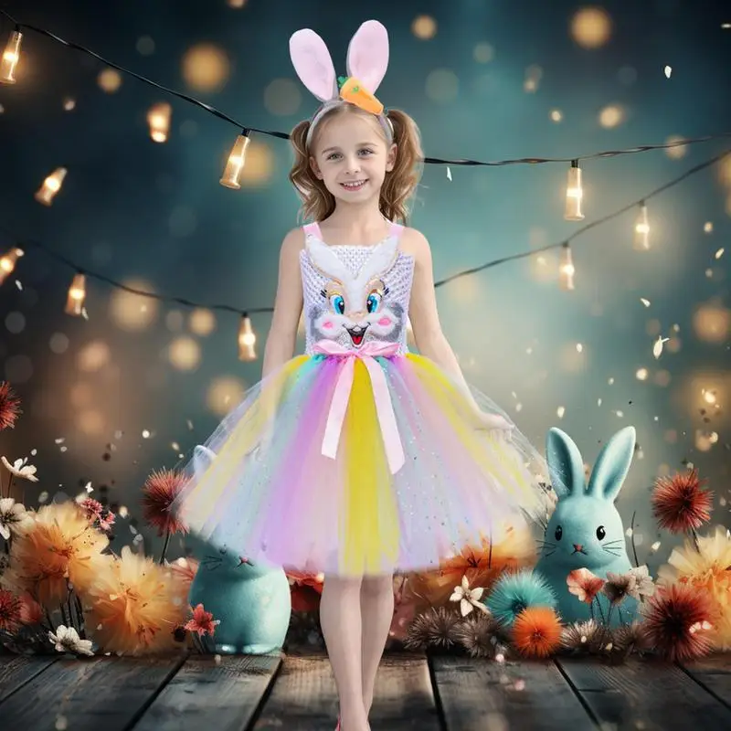 Girls Easter Outfit Girls Easter Bunny Costume With Hair Hoop Fancy ...