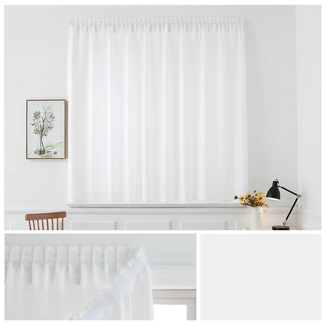 Punch Free Self stick Curtains Blackout Window Decor Bedroom Living ...
