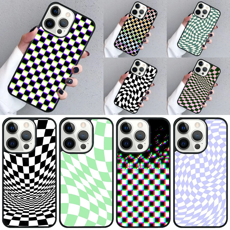 Crazy-Checkered-Phone-Case-For-iphone-SE2020-15-13-14-Pro-Max-11-12 ...