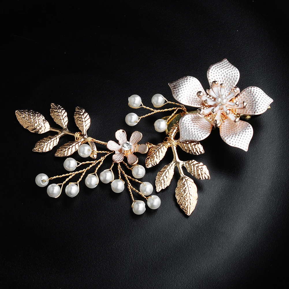 Alloy Flower Gold Hairpins for Women Fashion Classic Hair Clips ...