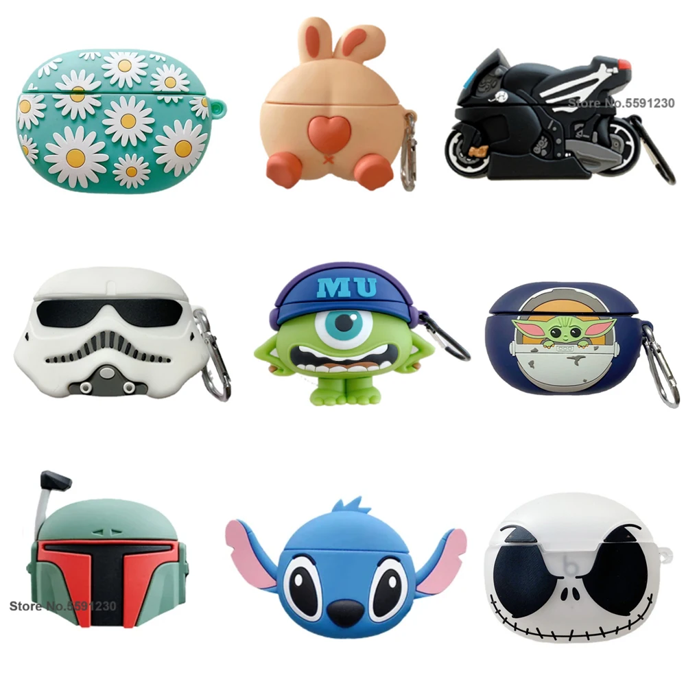 3D Cartoon Case for Beats Studio Buds Case Yoda Stitch Earphone ...