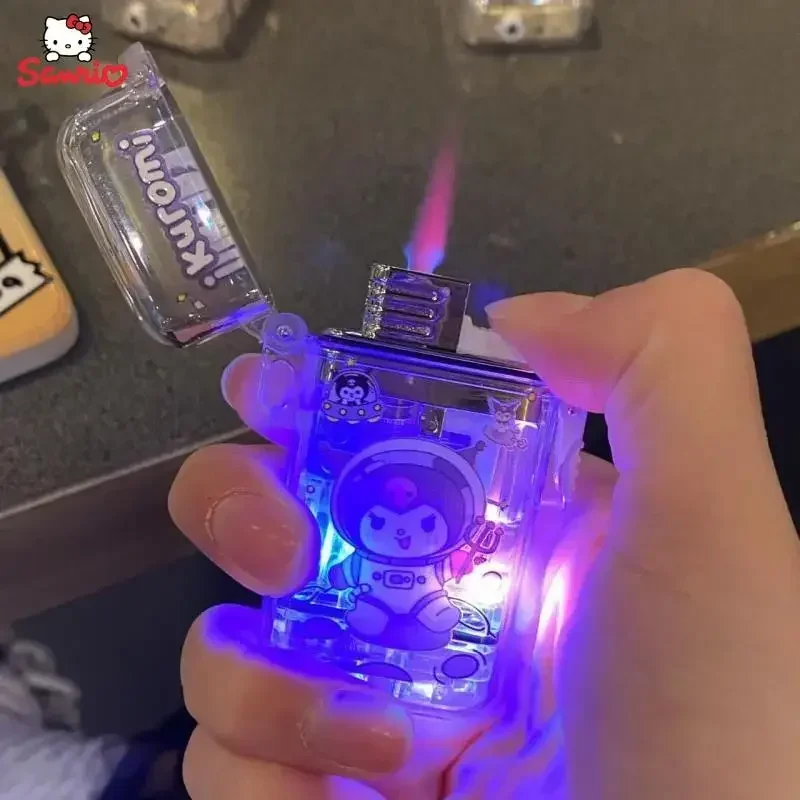 Kuromi-Pink-Flame-Gas-Lighter-Creativity-Strobe-Light-Igniter-Kawaii ...