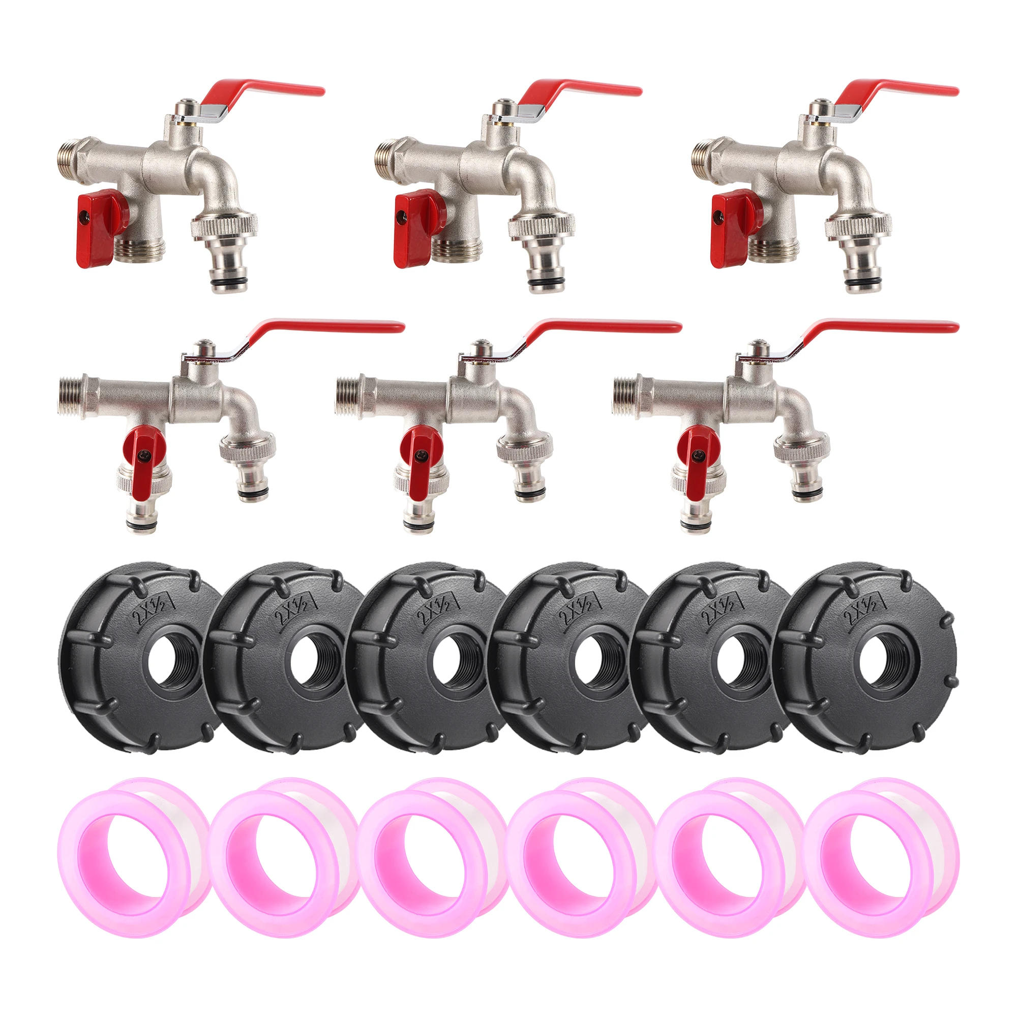 1-2-Dual-Outlet-Male-Thread-Faucet-S60-IBC-Tank-Faucet-Adapter-Garden ...