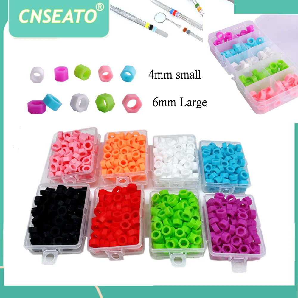 100PCS-Box-Dental-Instrument-Code-Rings-Silicone-Coloring ...