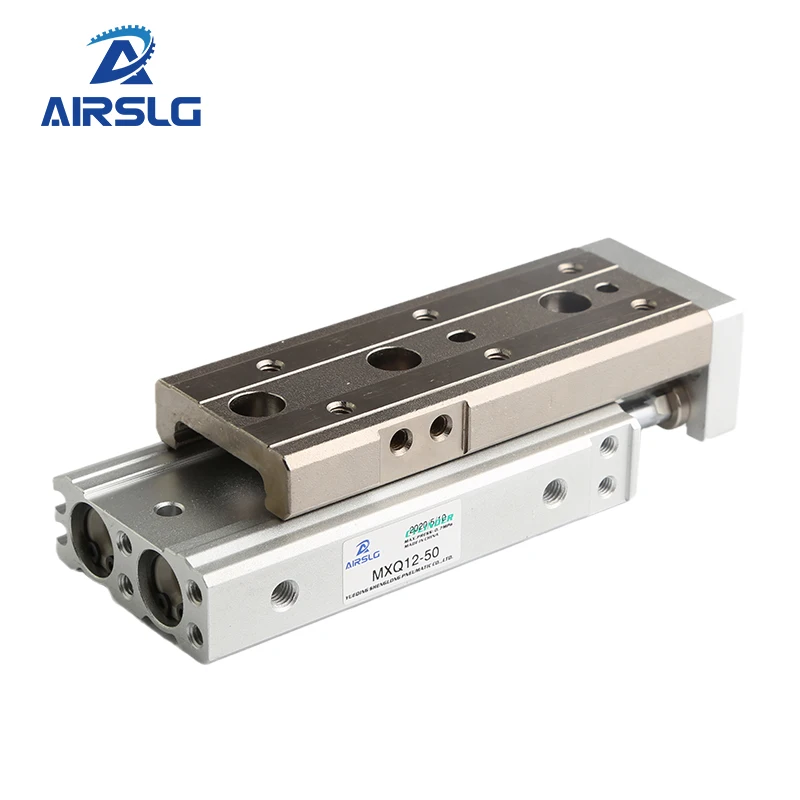 MXQ SMC Type Air Slide Table Dual Rod Rail Slide Air Pneumatic Cylinder MXQ6 MXQ8 MXQ12 MXQ16 ...