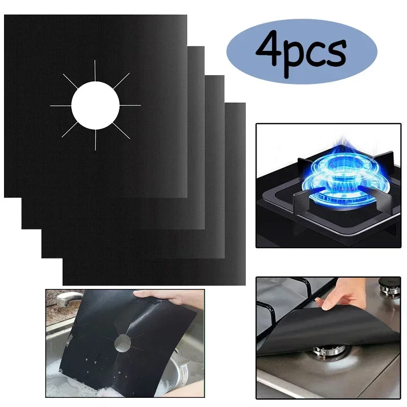 1-4PCS-Kitchen-Accessories-Mat-Cooker-Cover-Stove-Protector-Cover-Liner ...