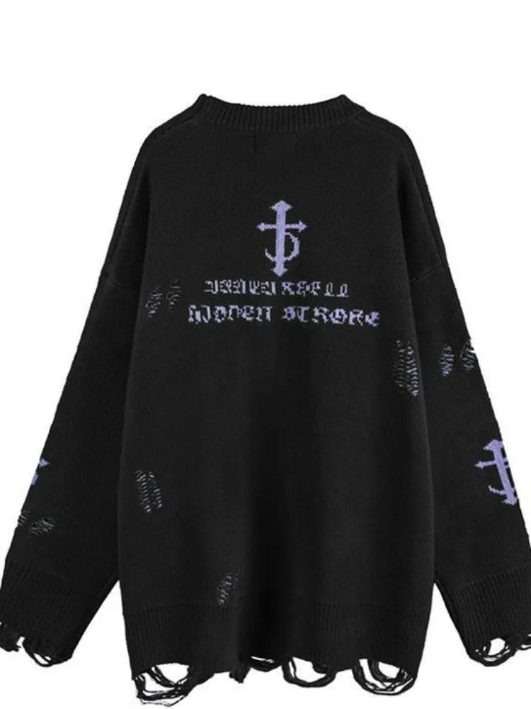 Deeptown-Gothic-Goth-Harajuku-Black-Sweater-Women-High-Street-Punk ...