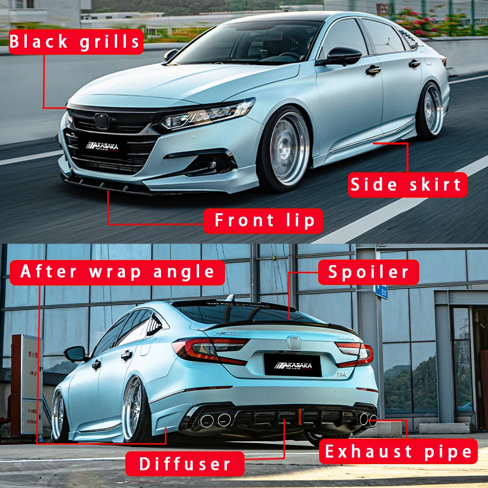 FOR-HONDA-10-TH-GENERATION-ACCORD-SPOILER-FRONT-LIP-DIFFUSER-SIDE-SKIRT ...