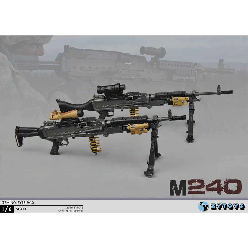 1/6 M240 Machine Gun ZY16 9 War Mini Military Weapon for 12" Action ...