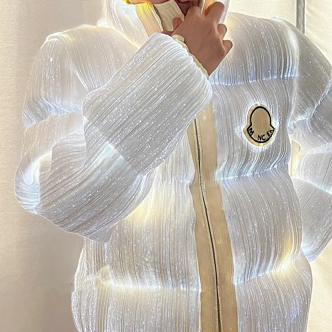 Luminous Down Jacket Coat Optical Fiber Down Jacket Men's And Women's ...