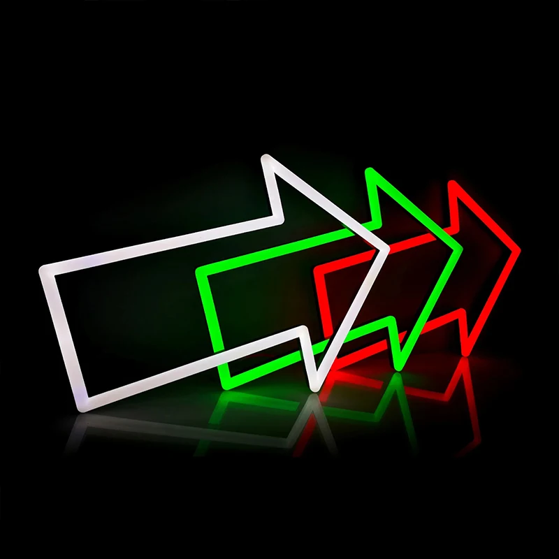 Directional-Arrow-Led-Light-Neon-Sign-Home-Wall-Decor-Bar-Restroom ...