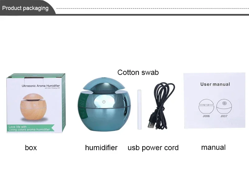 Diffuseur d'huile aromatique USB en bois,aquarelle électrique,mini brumisateur LED d ...