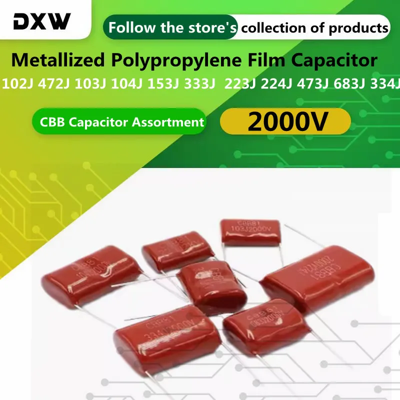 CBB Capacitor Assortment 102J 472J 103J 104J 153J 333J 223J 224J 473J ...