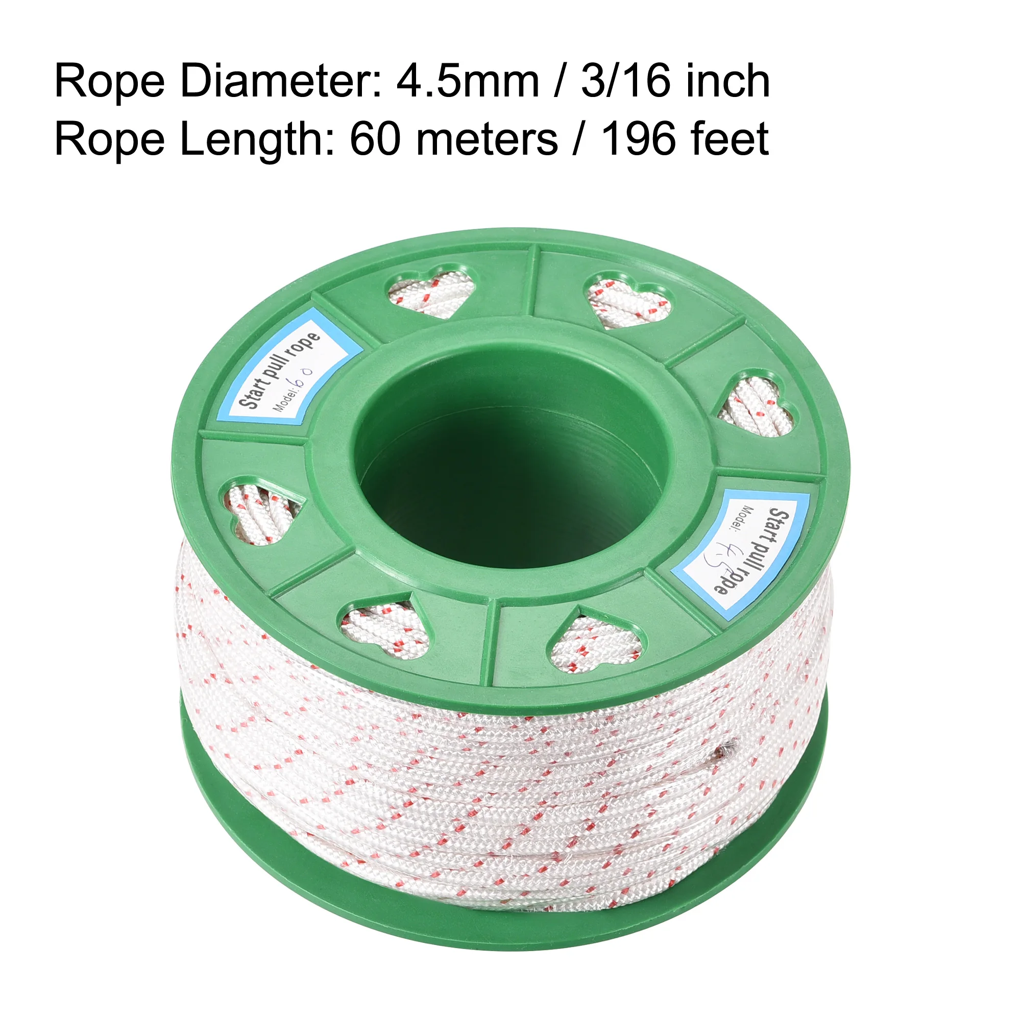 1pc-Recoil-Starter-Rope-4-5mm-Dia-60m-Polyester-Pull-Cord-White-Red ...