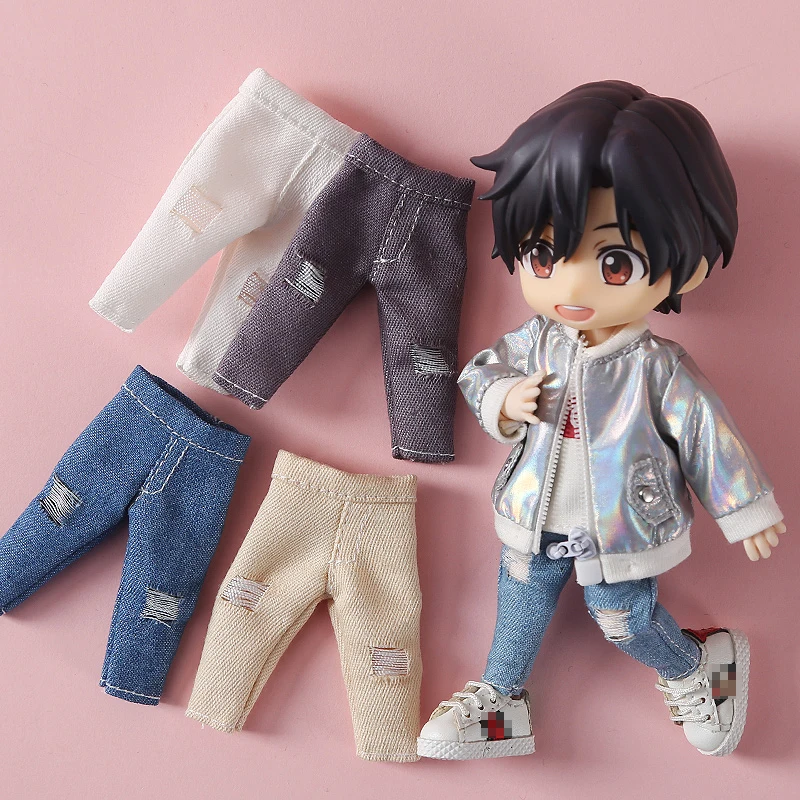New OB11 baby clothes BJD doll clothes jeans ripped pants, obitsu 11 ...