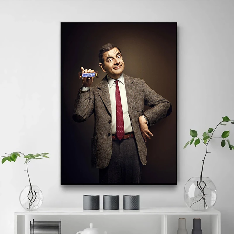 Rowan-Atkinson-Paintings-on-the-Wall-Art-Canvas-Painting-Modular-Home ...