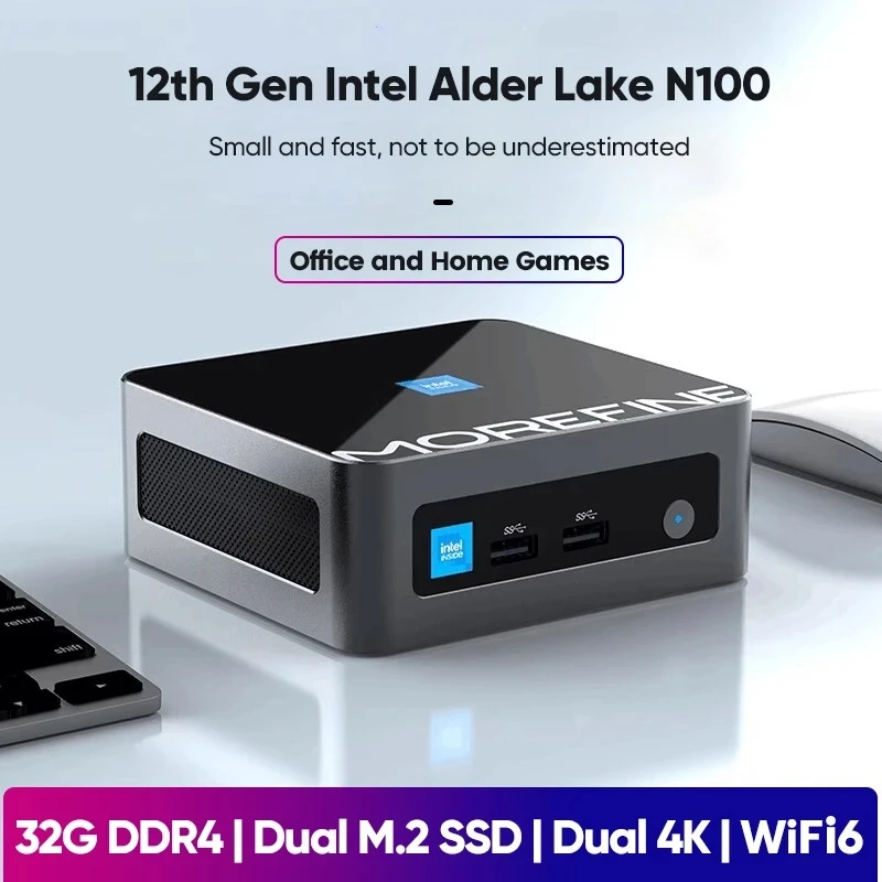 Morefine M9 Mini Pc 12th Gen Intel Alder Lake N100 Quad Core Up To 3.4ghz Ddr4 Nvme Wifi6 Dual ...