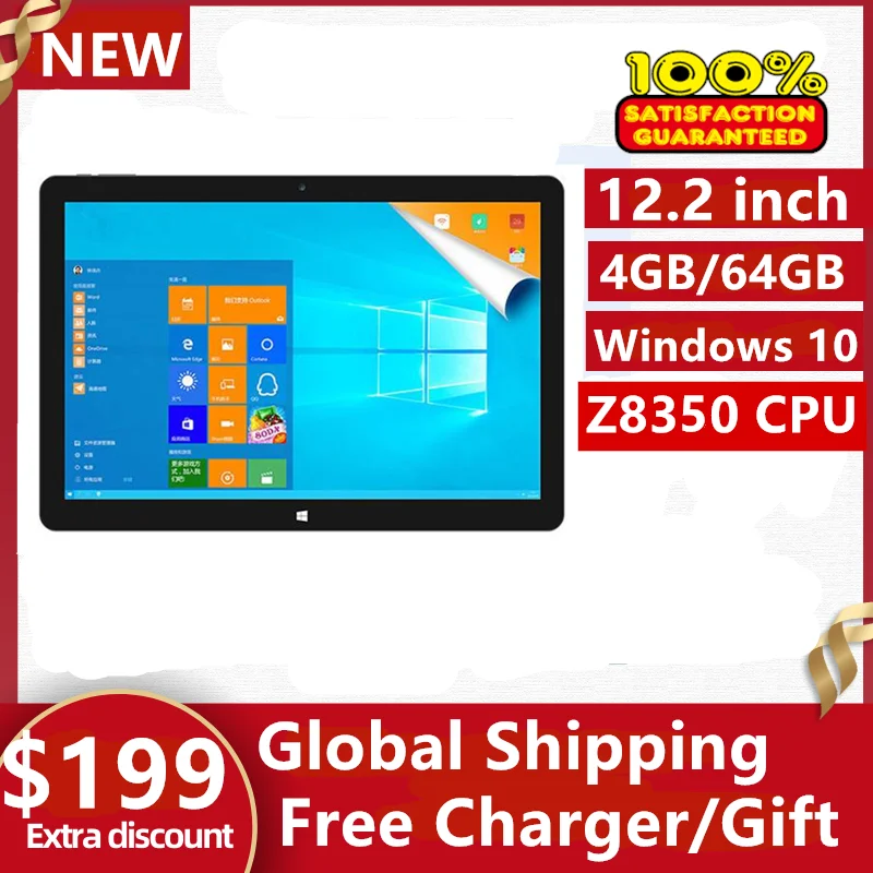 Newest 12.2 Inch Tablet Pc Windows 10 X86 Z8350 Cpu 4gb Ddr3 Ram 64gb ...
