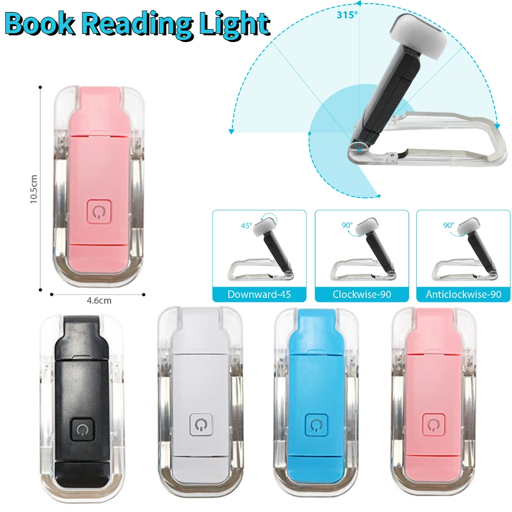 LED-USB-Rechargeable-Book-Reading-Light-Mini-Adjustable-Brightness-Eye ...