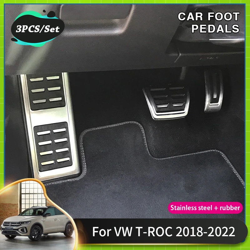 Car-Foot-Pedal-Pad-Cover-For-VW-T-Roc-Acessories-2022-2018-T-Roc ...