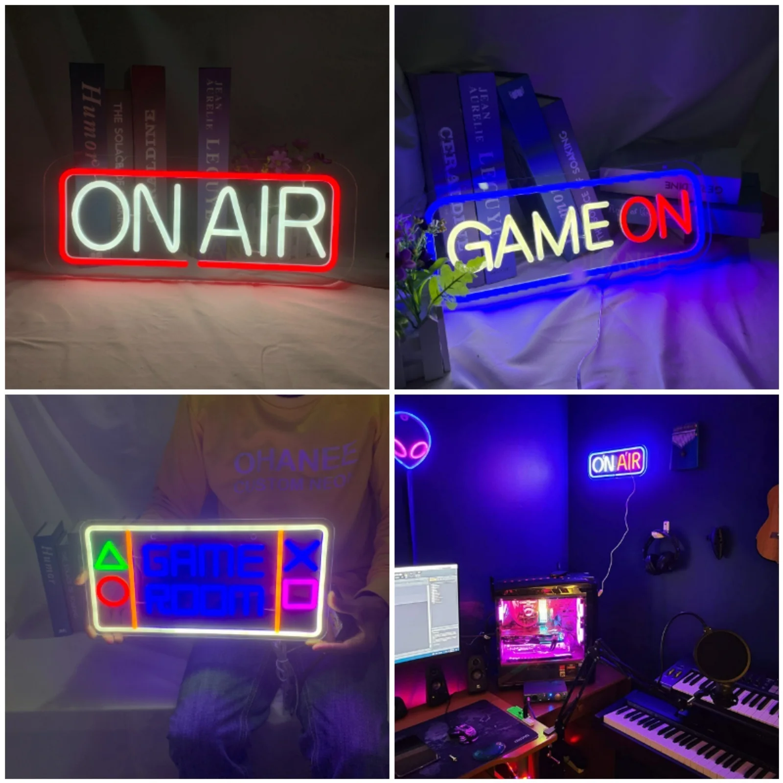 Dimmable Game On Air Neon Sign Live Light for Tiktok,Youtube Streamers ...