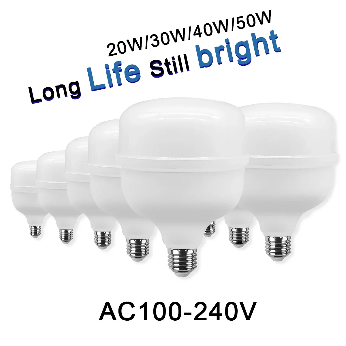 2-5pcs Big LED Light Bulb E27 50W 40W 30W 20W Bulb AC 100V-240V LED ...