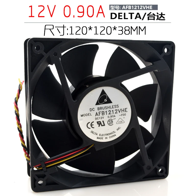 대형 풍량 냉각 팬, AFB1212VHE 12038, 12V, 0.90A, 12cm| | - AliExpress