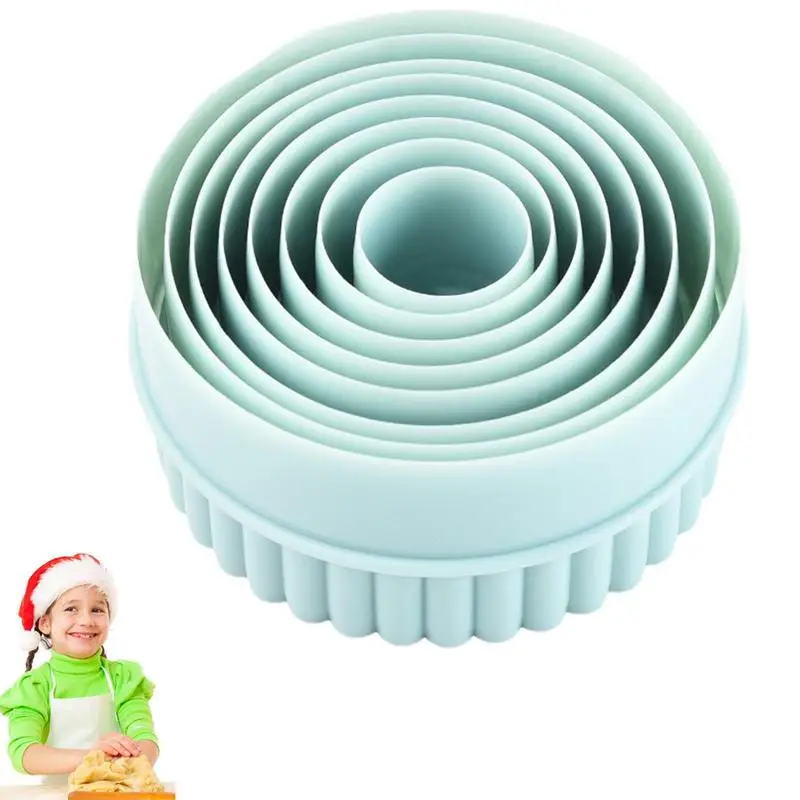 Biscuit Cutter Set PP Round Cookie CutterFood-grade 8pcs Double Sided ...