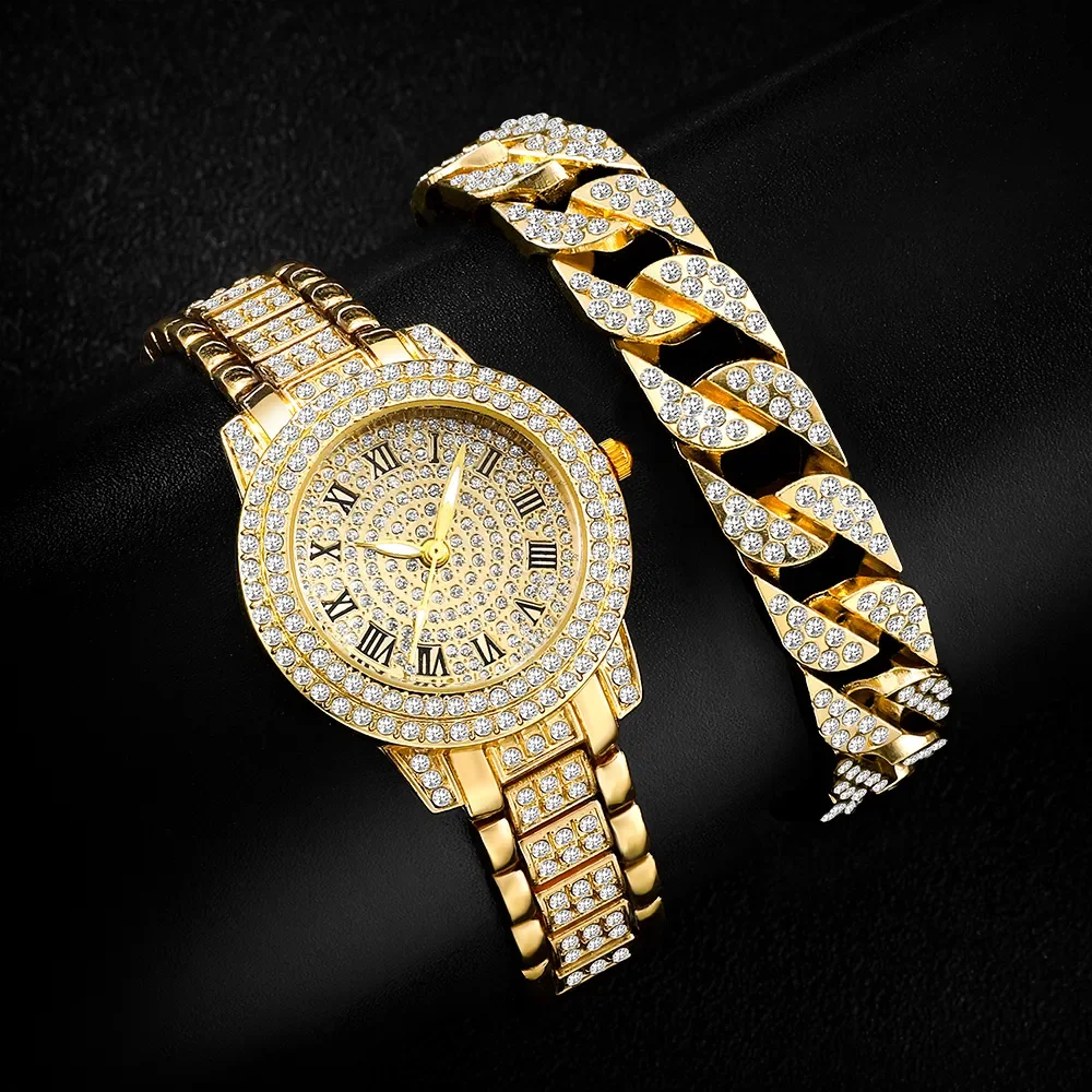 Relojes-de-pulsera-con-diamantes-de-imitaci-n-para-mujer-relojes-de-oro ...