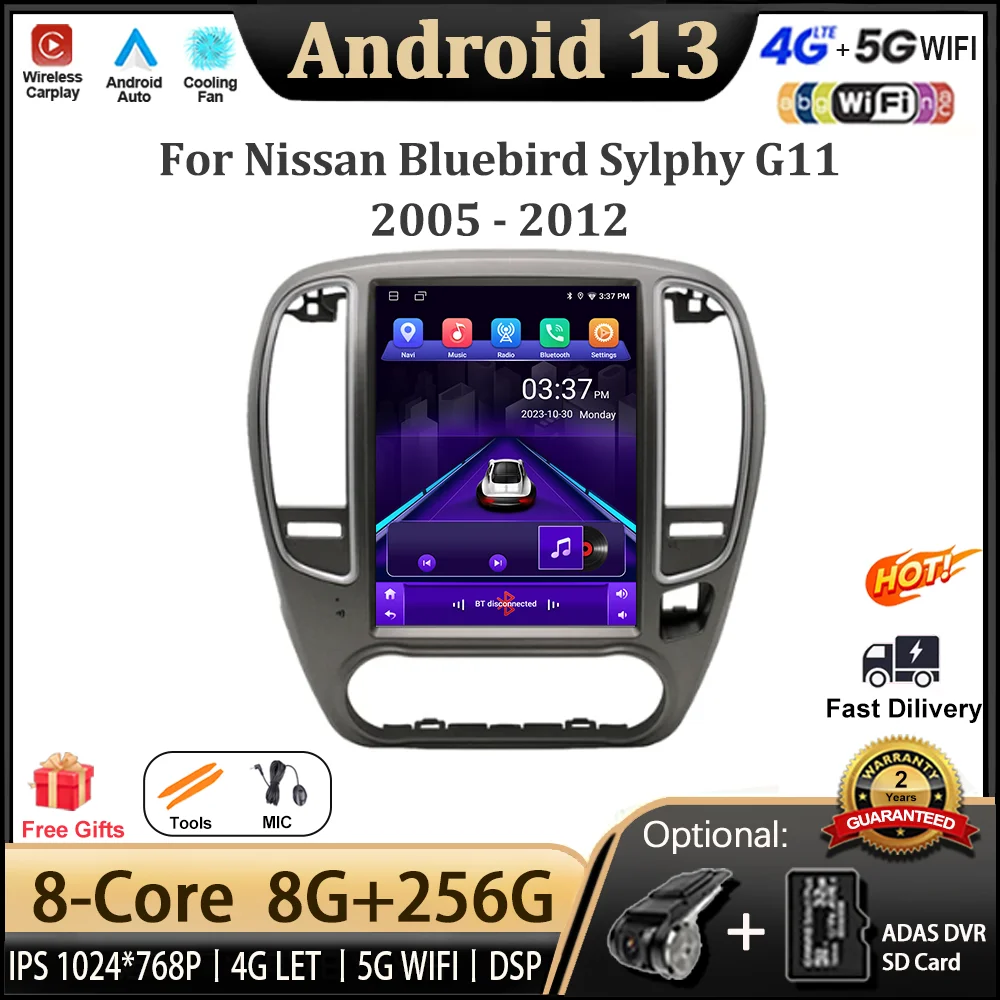 Android-13-For-Nissan-Bluebird-Sylphy-G11-2005-2012-Car-Multimedia-Player-Navigation-Screen-DSP ...