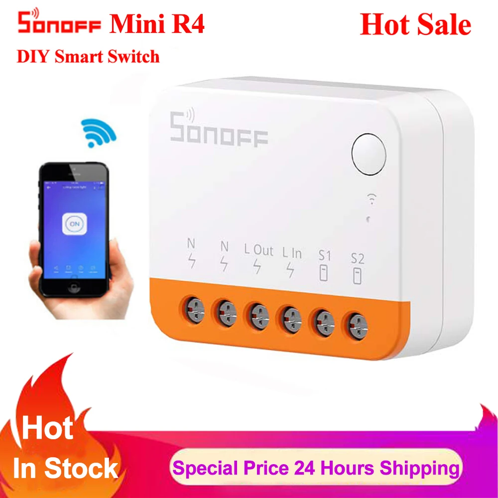 Sonoff Mini R4 المتطرفة واي فاي الذكية التبديل اتجاهين للتحكم عن بعد ...