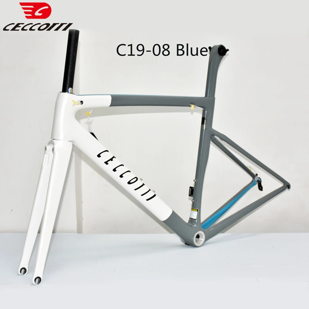 CECCOTTI Ultralight Road Bicycle Frameset T1000 FUll Carbon Frame Rim ...