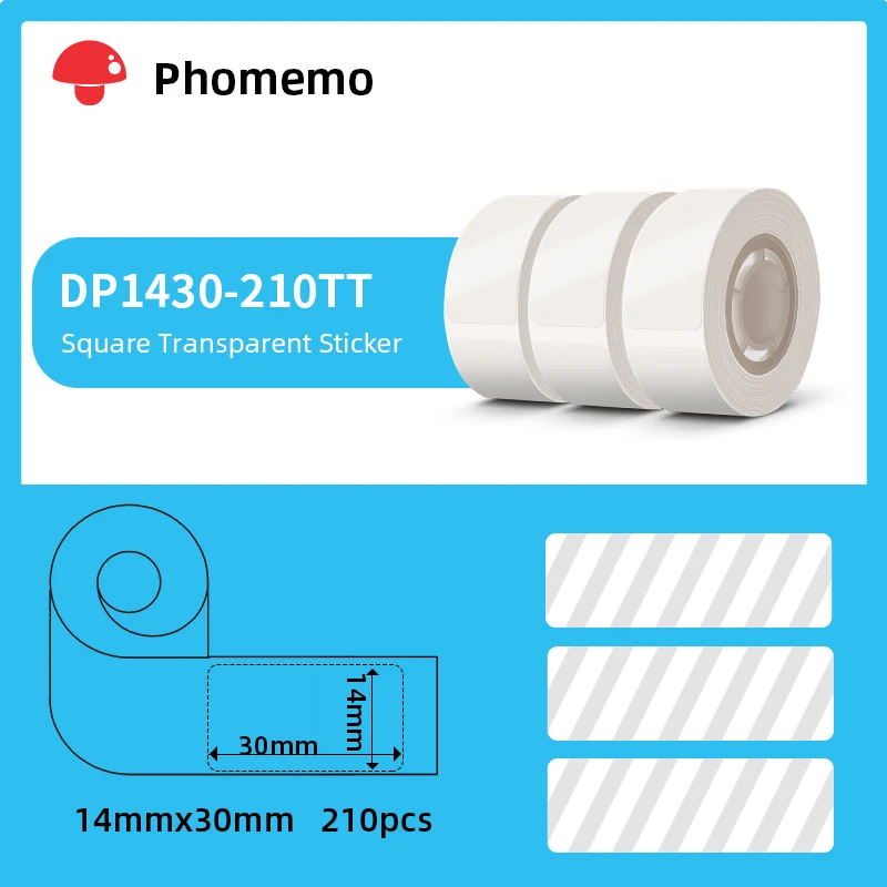 Phomemo-D30-Thermal-Label-Self-Adhesive-Label-Paper-Transparent-Circle ...