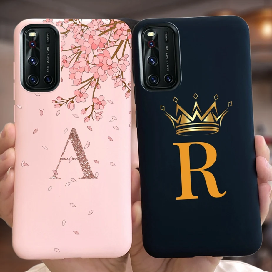 For Vivo V19 Case Cute Crown Letters Cover Soft Silicone Phone Case For ...