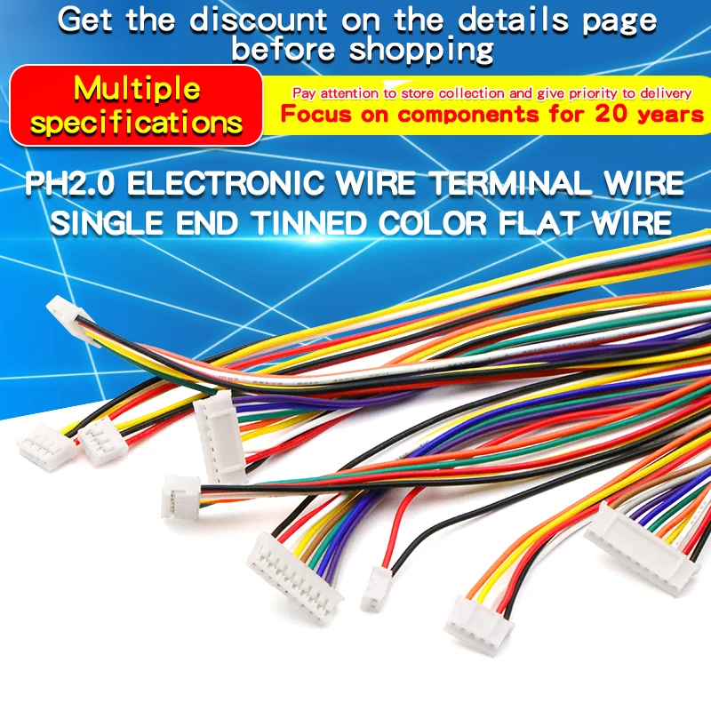 1PCS-PH2-0-Electronic-Wire-Terminal-Wire-Single-Head-Rehearsal-Wire ...