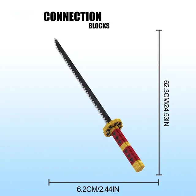Samurai Sword Building Blocks Ninja Blade Katana Japanese Anime ...