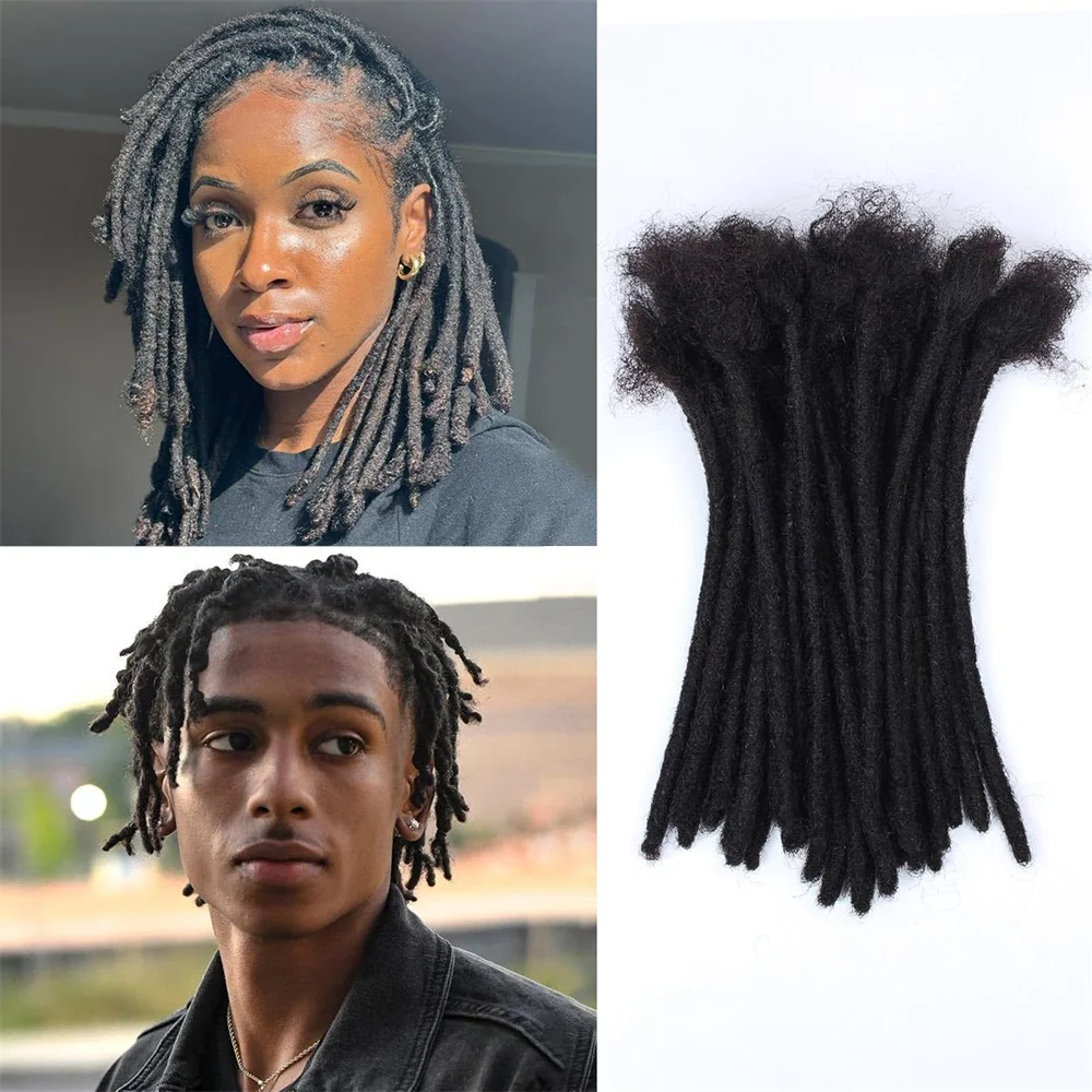 Afro-Kinky-Dreads-Extens-es-para-homens-e-mulheres-Conjunto-Dread-Sint ...