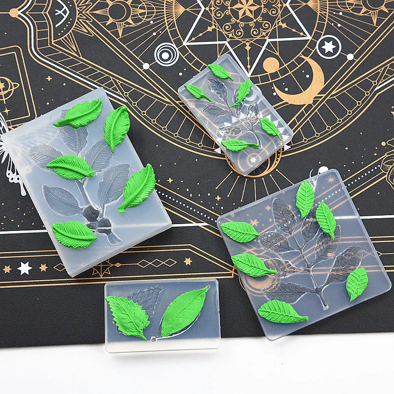 Mini-Leaf-Shape-Silicone-Mold-DIY-Handwork-Making-Ultralight-Clay ...