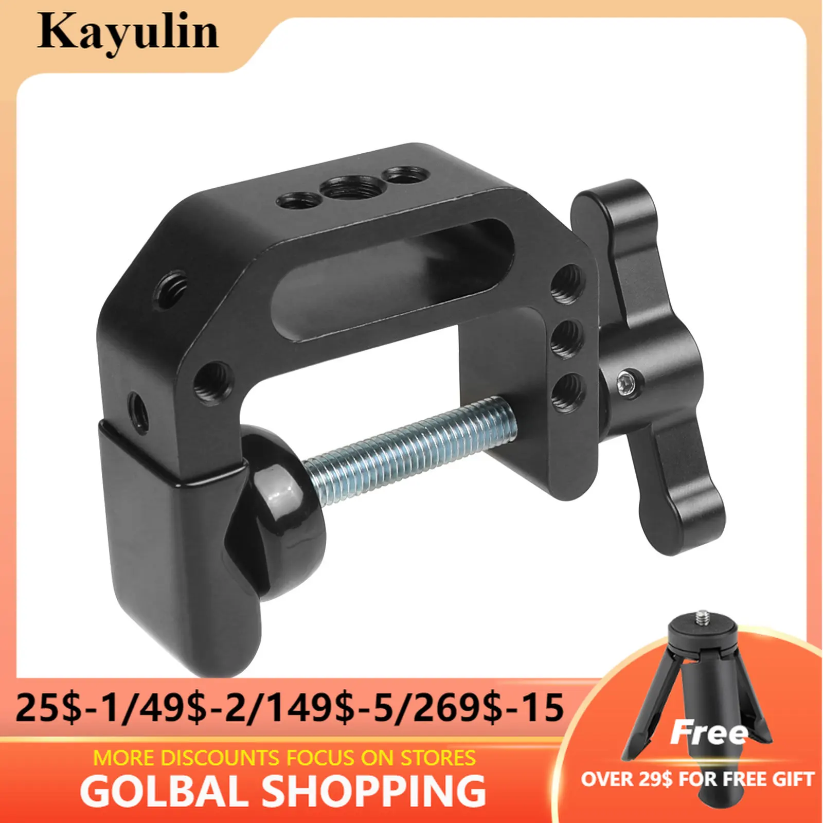 Kayulin T-handle C Clamp Universal C-clamp Aluminum Support Clamp ...