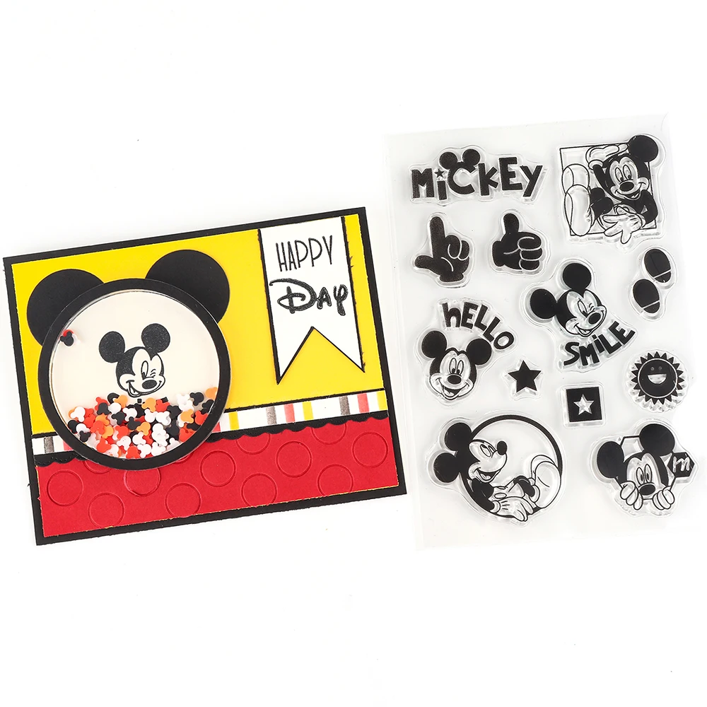 Disney Smile Mickey Clear Stamps for DIY Scrapbooking Album Decorative ...