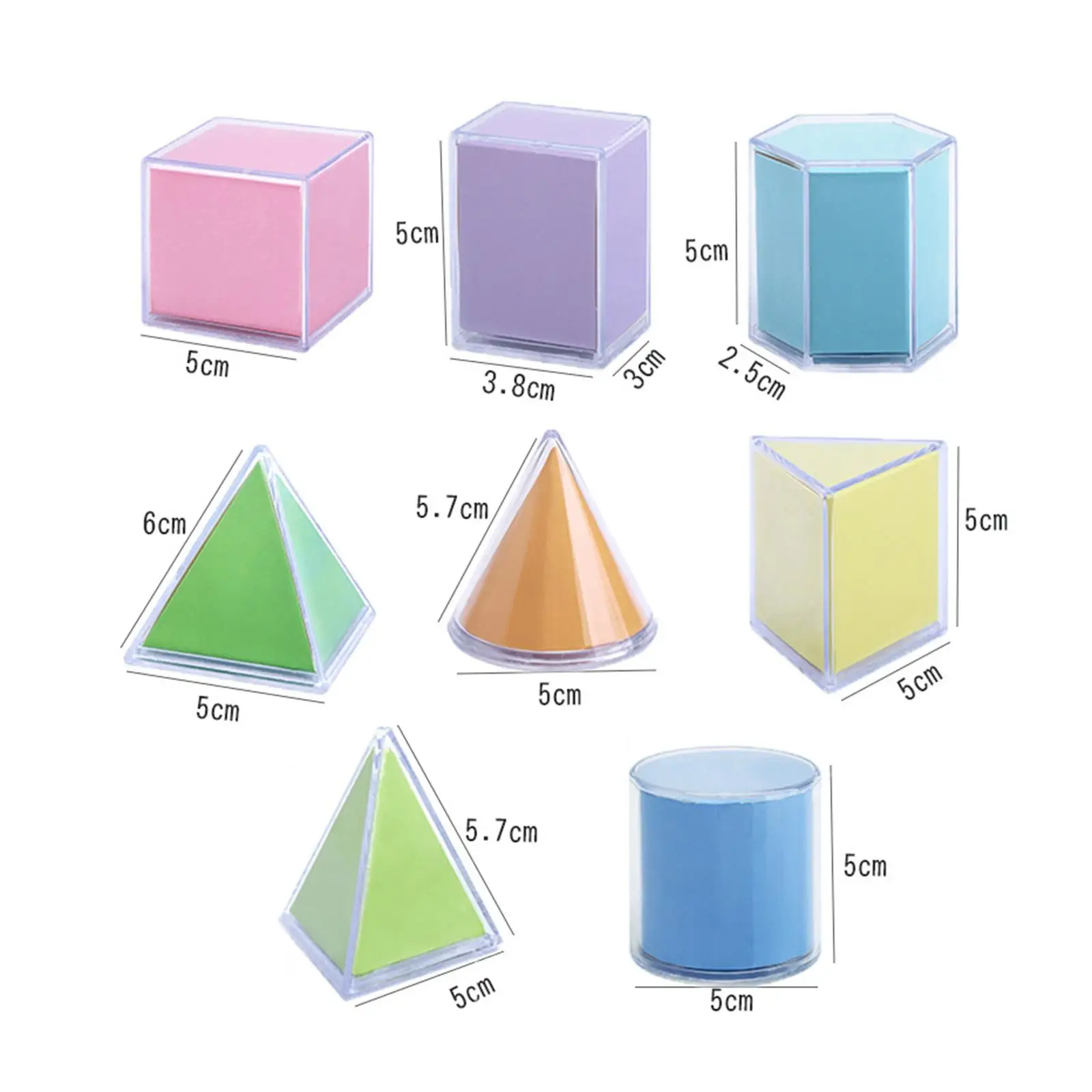 8x-3D-Shapes-Geometric-Learning-Toys-Shape-Sorter-Sorting-Toy-for ...