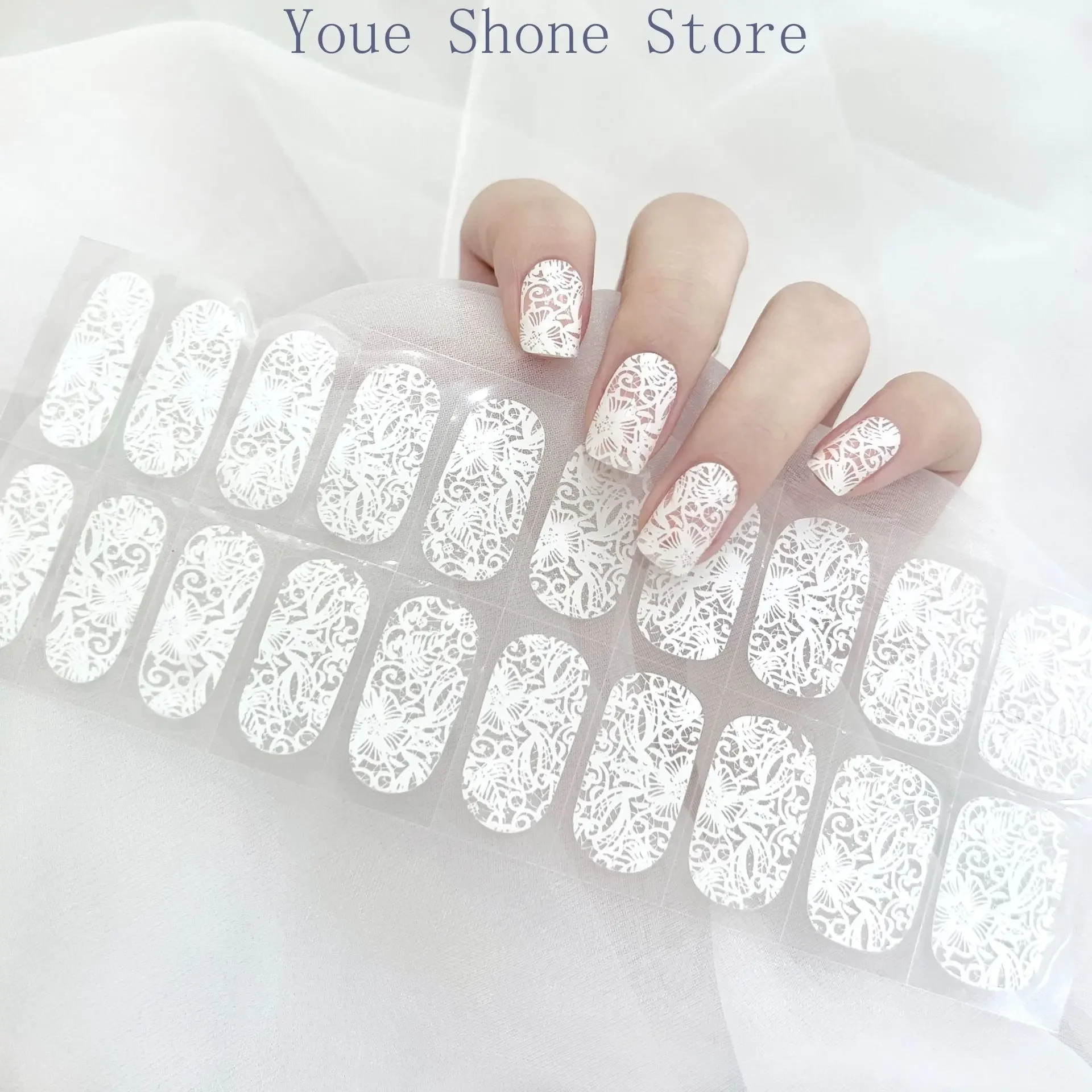 20-Strips-3D-Nail-Sticker-Decoration-DIY-Waterproof-Decals-Self ...