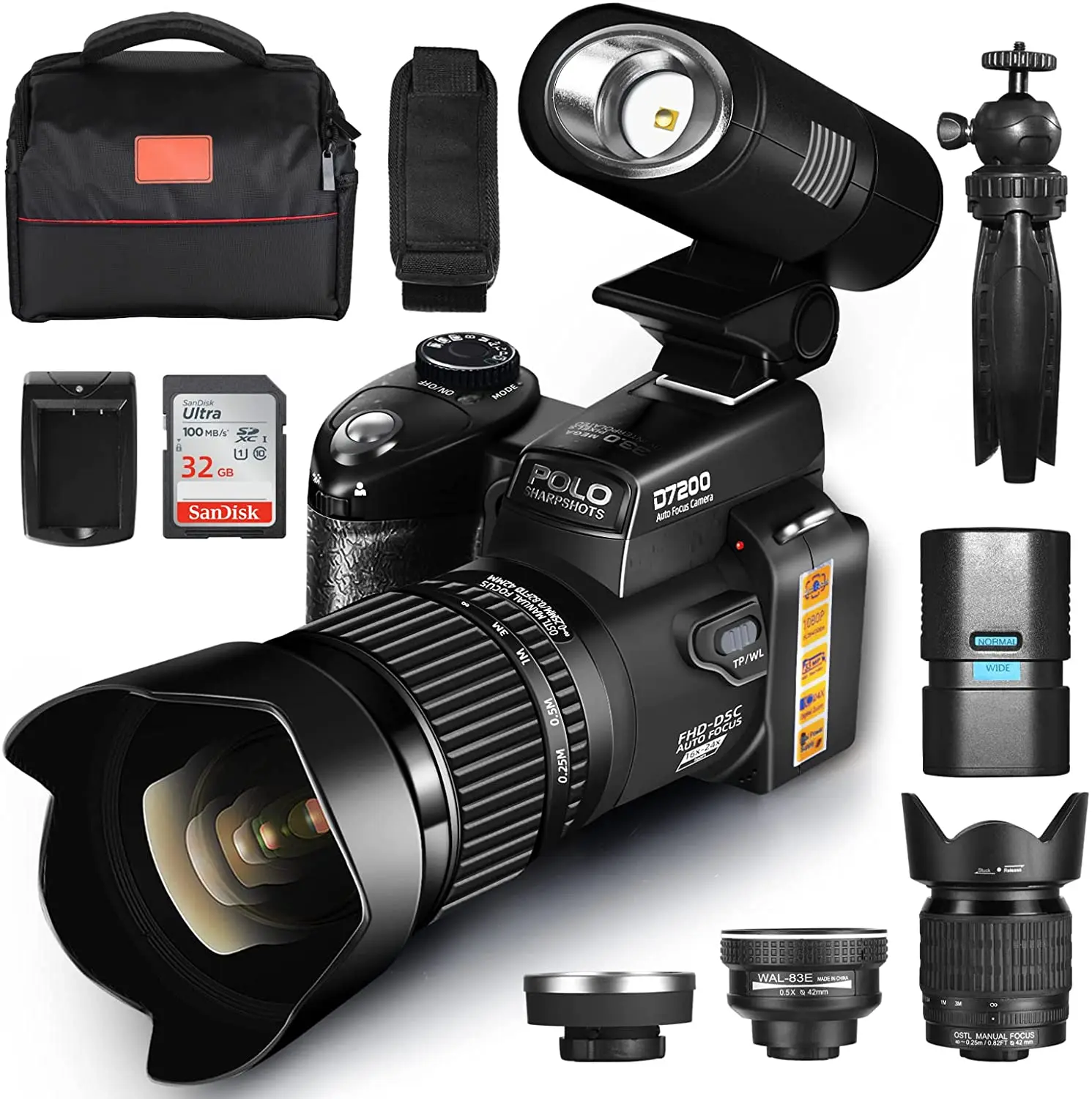 G Anica 33MP DSLR 디지털 카메라, 24X 망원 렌즈 전문 디지털 카메라, 유튜브 1080P HD 비디오 카메라 ...