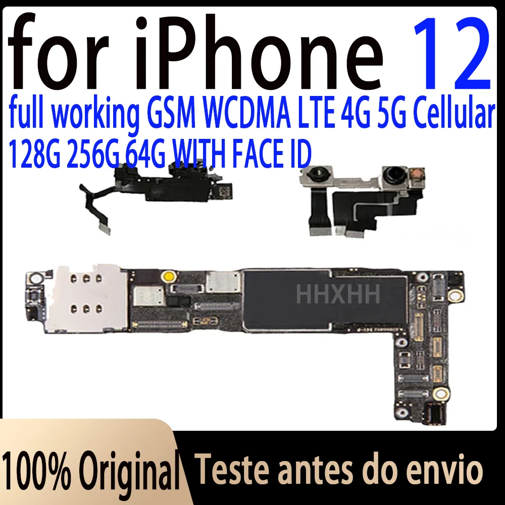 Original-Free-iCloud-Motherboard-For-iPhone-12-Logic-Main-Board-Full ...