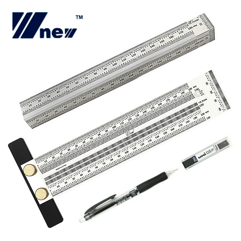 Woodworking Scribe 180-400mm T-type Ruler Hole Scribing Ruler Crossed ...