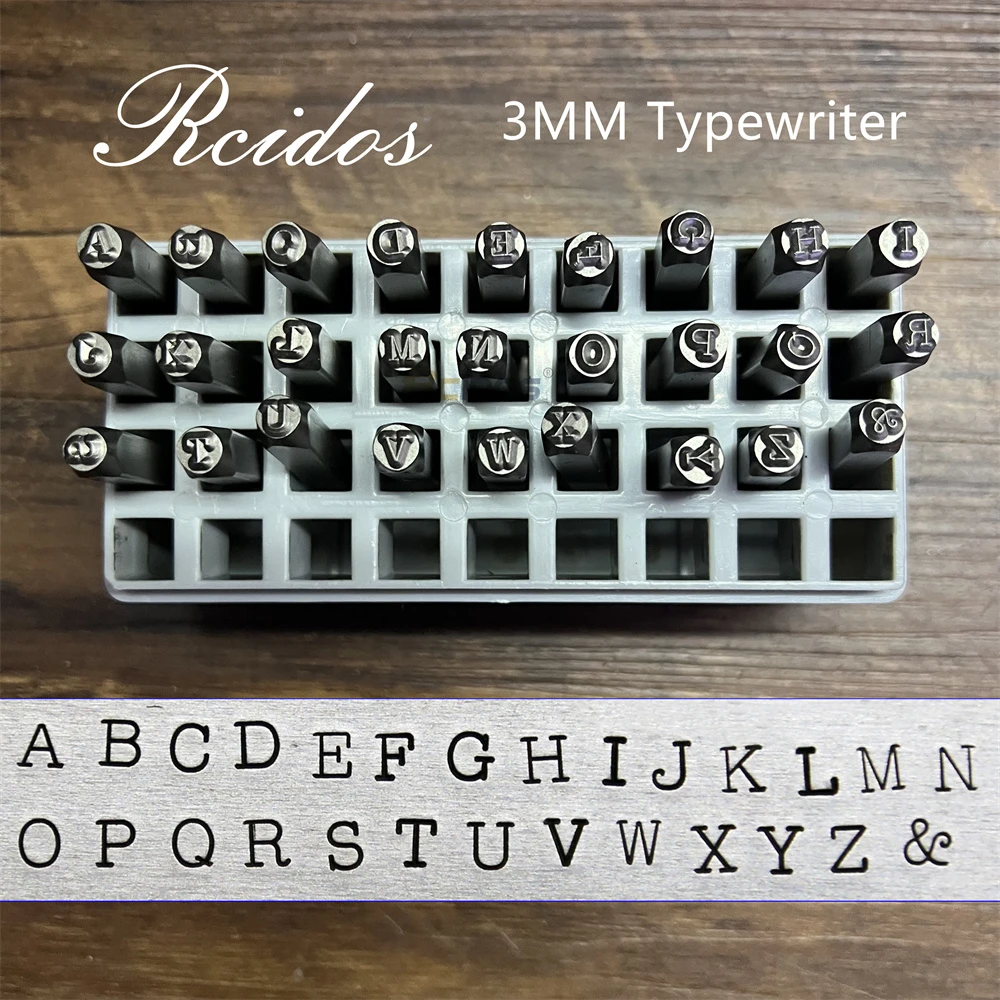RCIDOS 3MM Typewriter Letter Metal Stamp Set,DIY Jewelry Steel punch ...