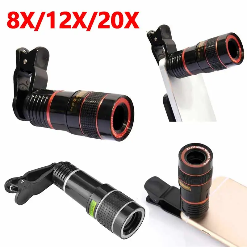 8X-Telescope-Telephoto-Lens-20x-12x-Zoom-lens-Monocular-Mobile-Phone ...