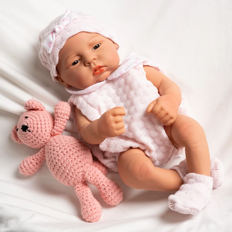 16inch 40cm Baby Dolls Girl Lifelike Reborn Dolls Full Body Vinyl ...