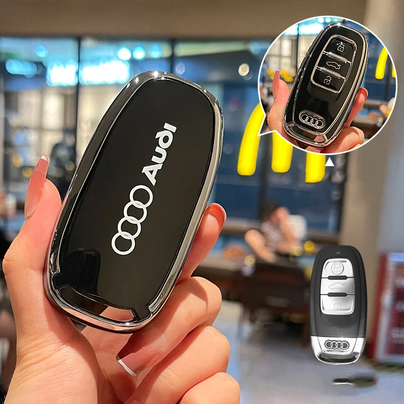 TPU Car Key Case Cover for Audi A3 A4 B9 A6 C8 A7 S7 4K A8 D5 S8 Q7 Q8 ...