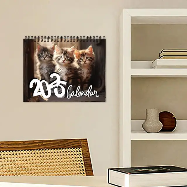 Calendario de Gatos Divertidos 2025 - Planificador diario, semanal y mensual de 12 meses para ...
